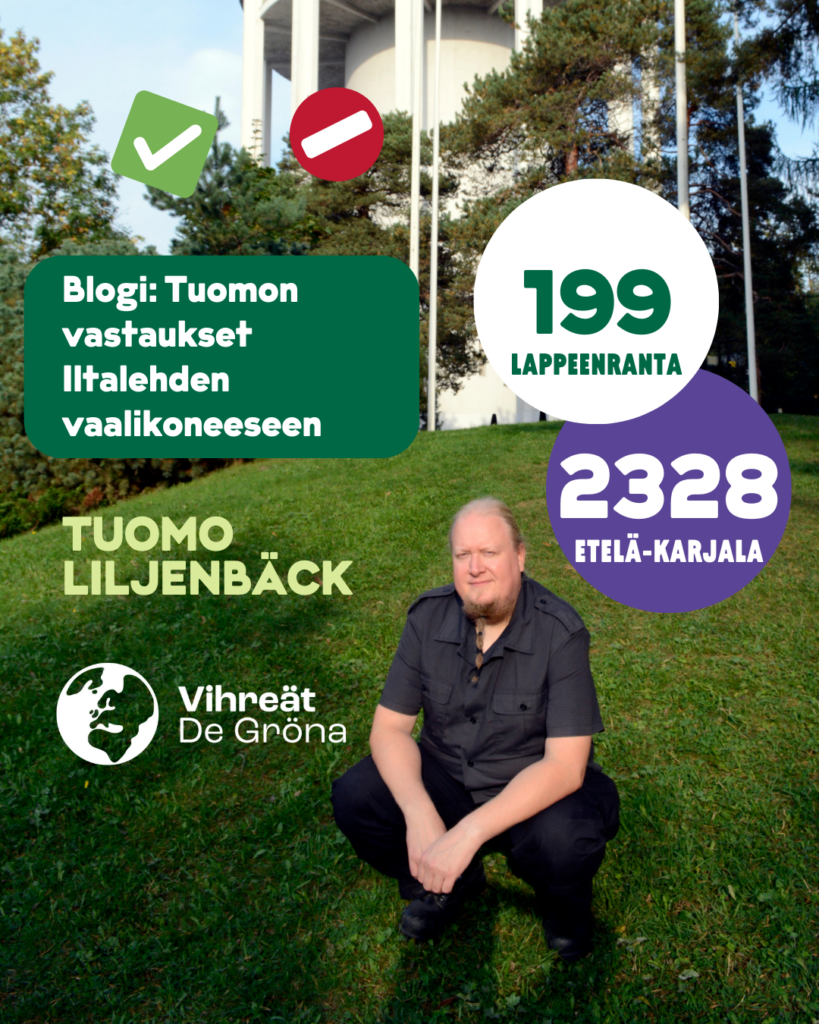 Tuomon vaalikonevastaukset, osa 5: Iltalehti - Tuomo Liljenbäck